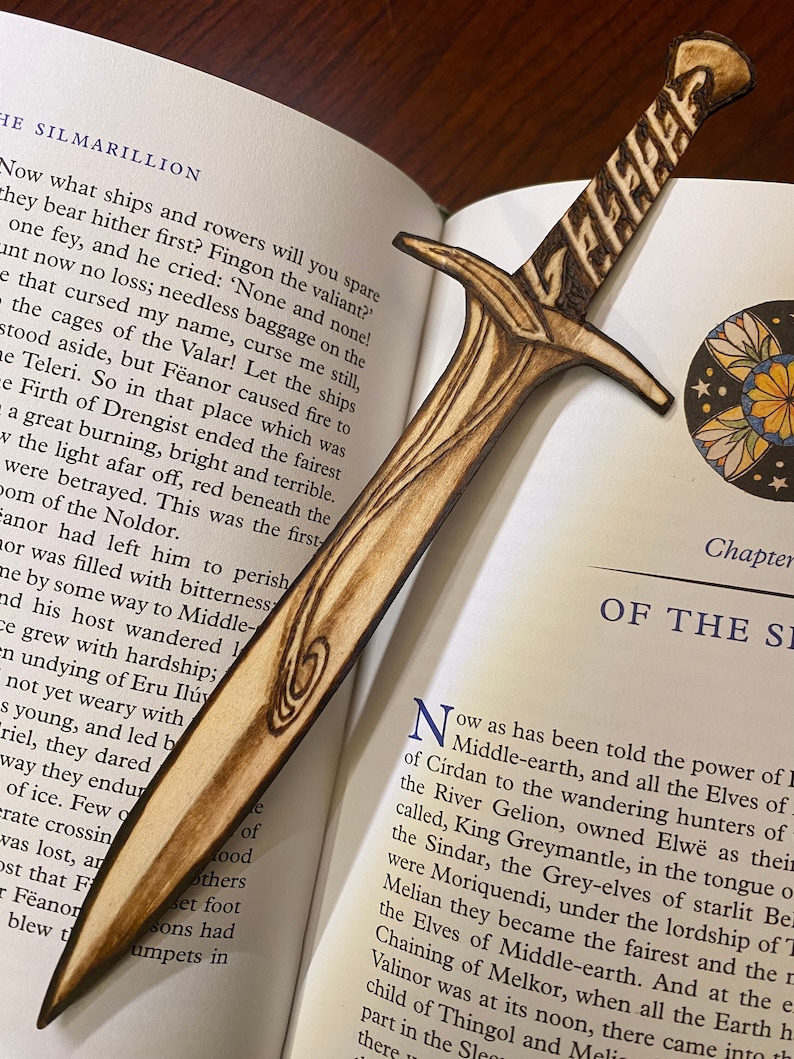 Sting, the Sword of Bilbo Baggins Handmade Bookmark - Etsy
