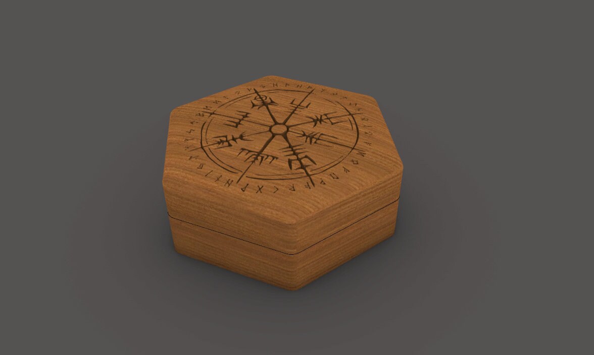 Vegvisir Engraved Dice Box, 2 in 1, Nordic, Viking Dice Box, Dnd, Rpg ...