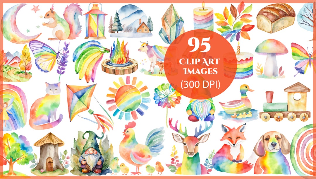 Extra Large 300 DPI Waldorf Inspired Clip Art Set - 60 Exquisite ...