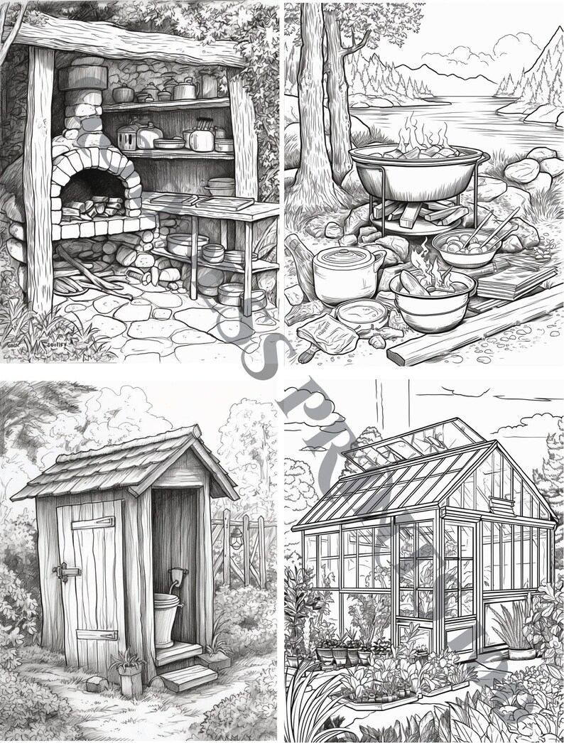 The Off-grid Homestead Coloring Experience: Artful Adventures in Self ...