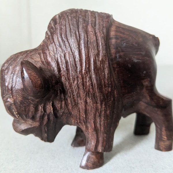 Hand Carved Buffalo - Etsy