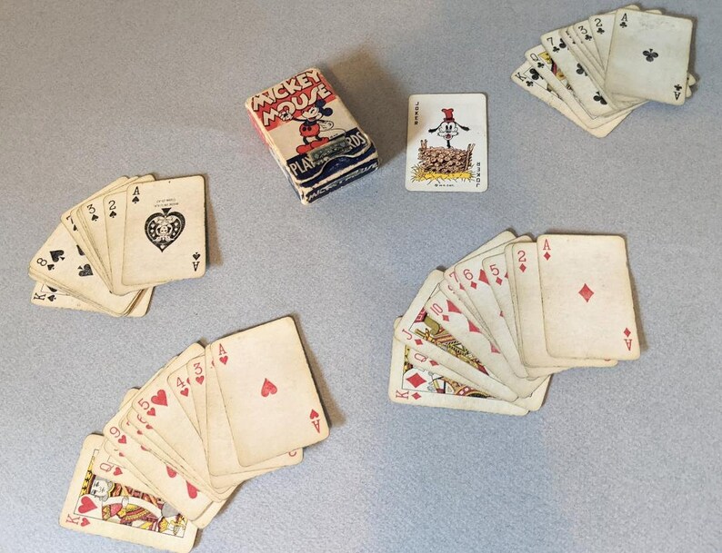 Rare 1930's Mickey Mouse Playing Cards - Etsy