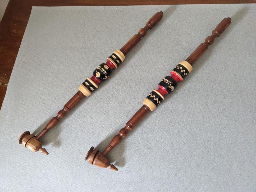 Decorative Wooden Pipes, Set of 2 - Etsy