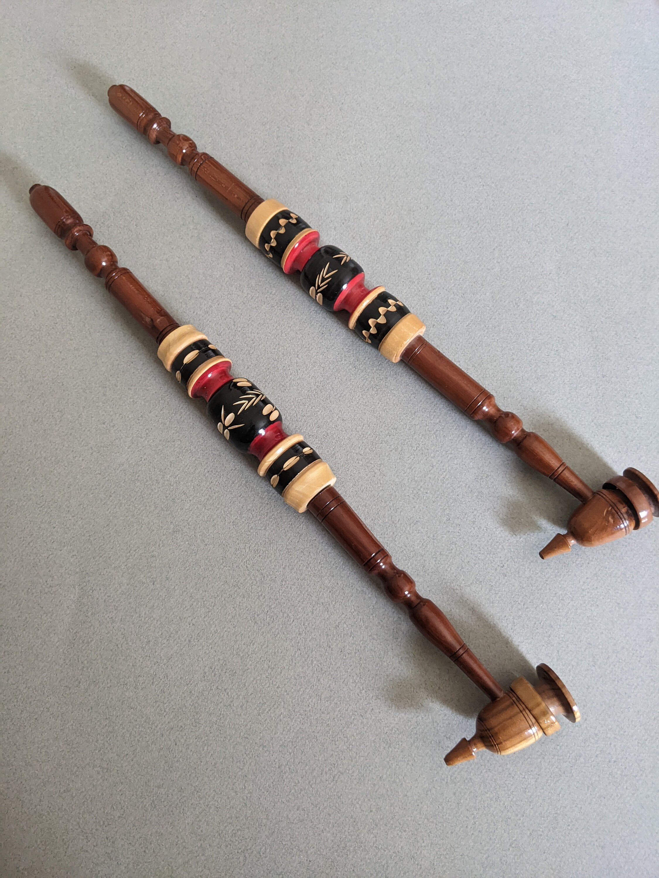 Decorative Wooden Pipes, Set of 2 - Etsy