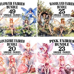 Fairy Mega Bundle - 424 Fairies as Watercolor Pngs - Ultimate Fairy ...