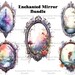 Enchanted Mirror Clipart Bundle - 35 Magic Mirrors PNG - Fantasy Clip ...