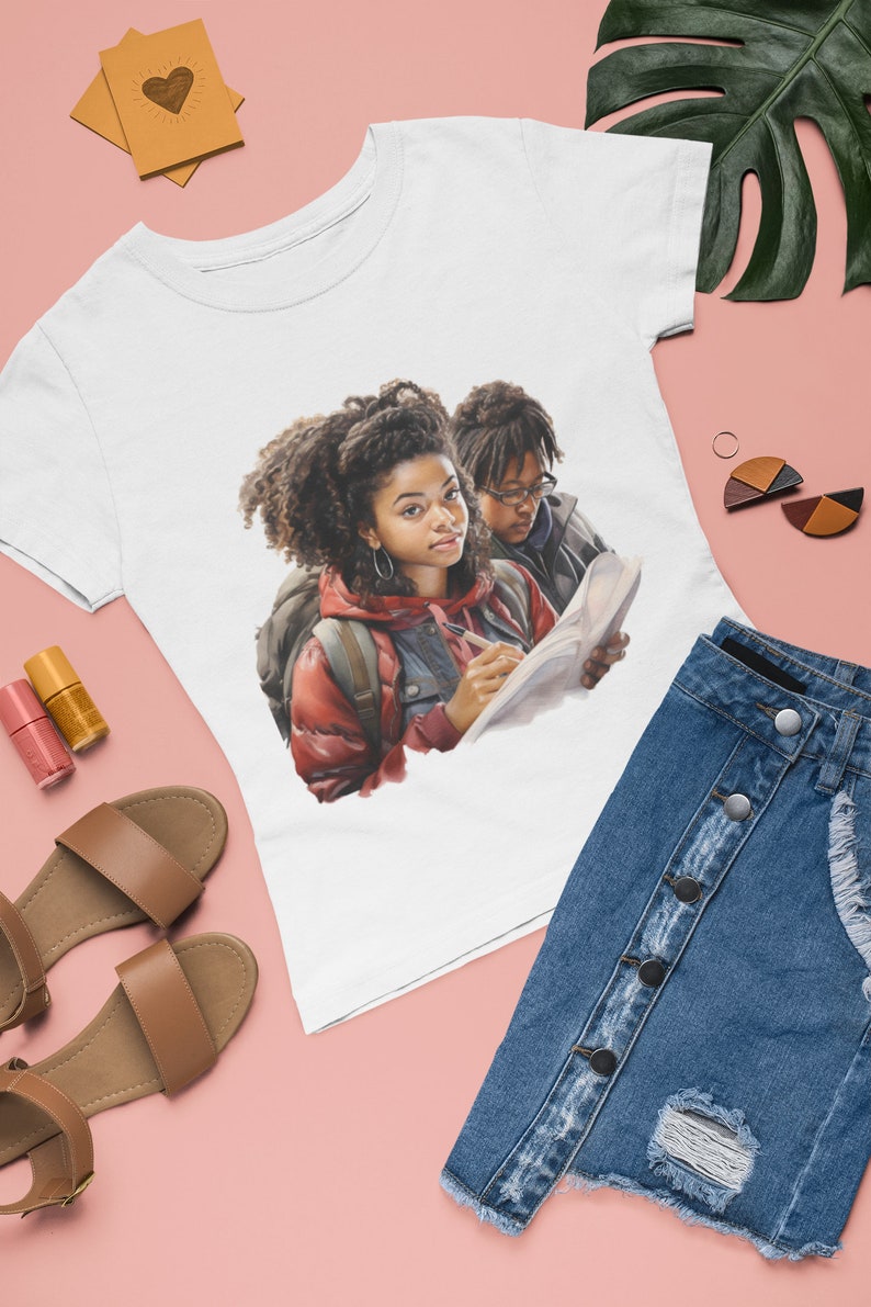 Afro-american College Students Clipart Bundle 53 Afro American Art Pngs ...