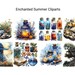 Enchanted Summer Clipart Bundle 71 Summer Watercolor Pngs Digital ...