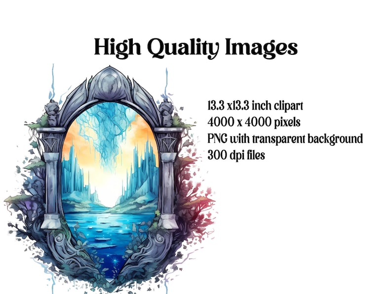 Enchanted Mirror Clipart Bundle 35 Magic Mirrors PNG Fantasy Clip Art ...