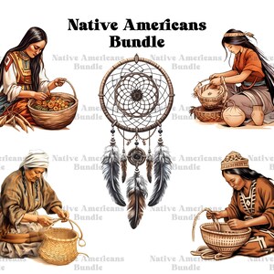 Native Americans Clipart Big Bundle - 44 Watercolor Native Americans ...