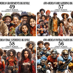 MEGA Afro-american Clipart Bundle - 727 Black Woman and Man Clipart ...