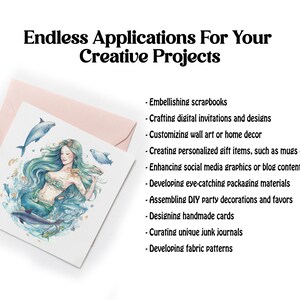 Beautiful Mermaid Clipart Big Bundle - 49 Watercolor Mermaids Pngs ...