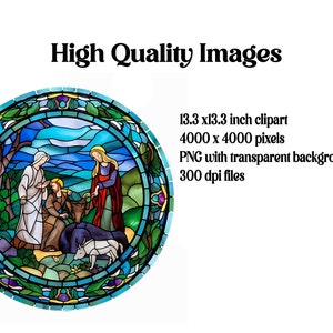 Religious Stained Glass Windows Clipart Bundle - 30 Christian Stained ...
