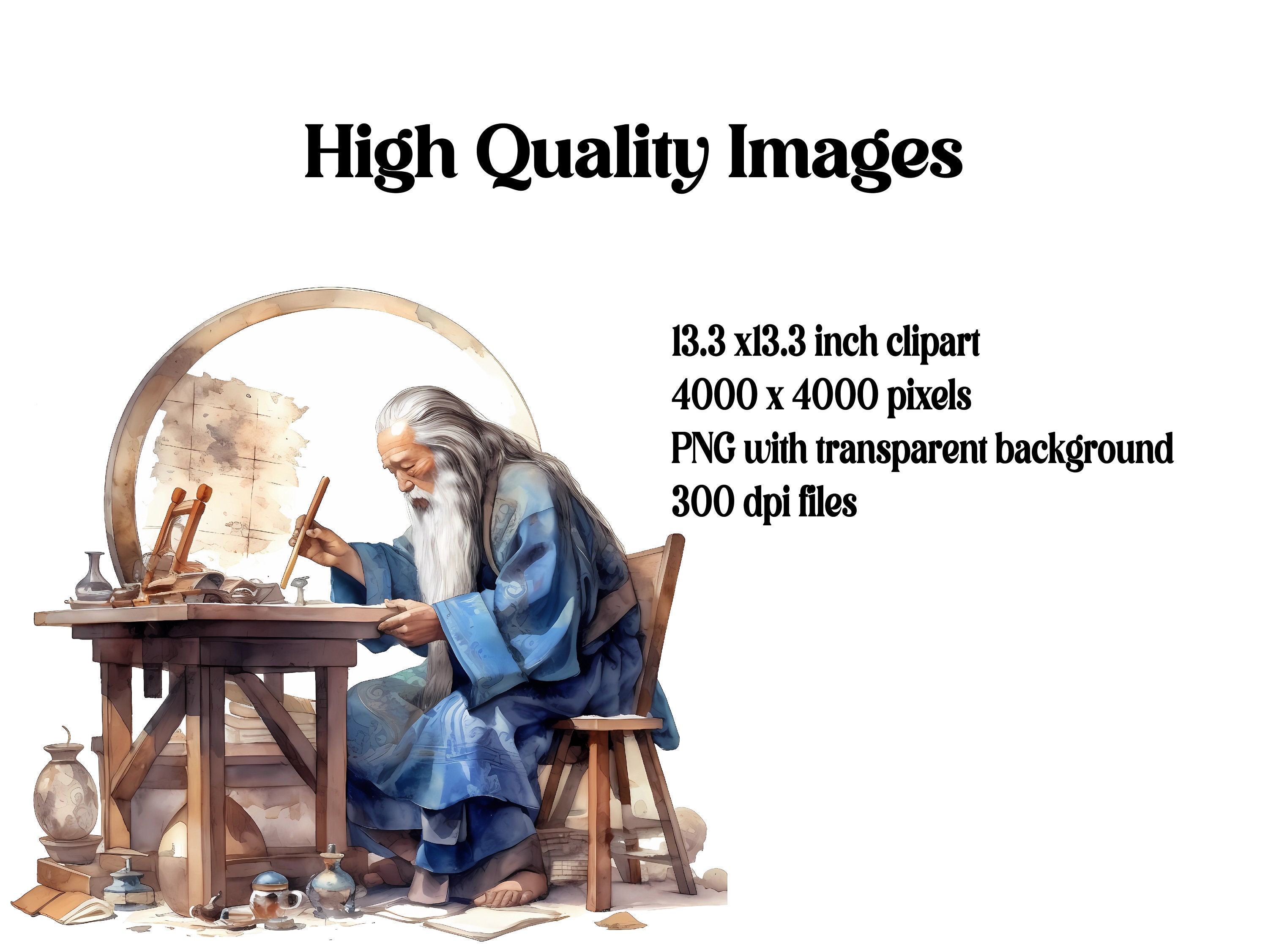 Chinese Dynasties Clipart Bundle 30 Watercolor Chinese Culture Pngs ...