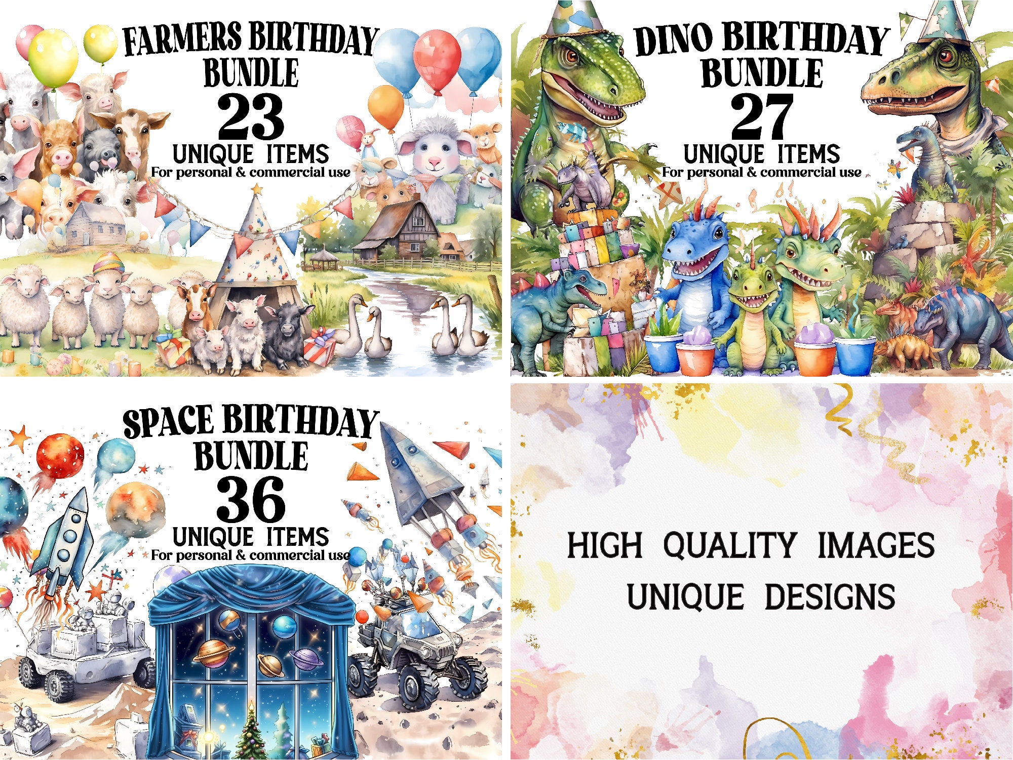 Birthday Mega Bundle 322 Birthday Pngs Ultimate Birthday Clip Art ...