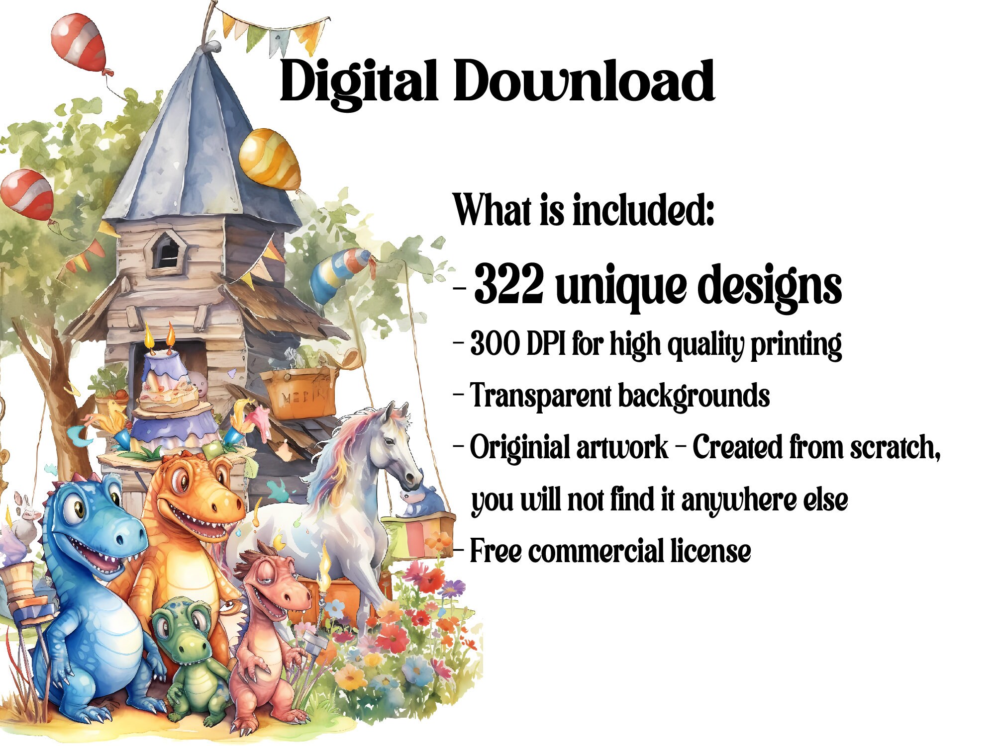 Birthday Mega Bundle 322 Birthday Pngs Ultimate Birthday Clip Art ...