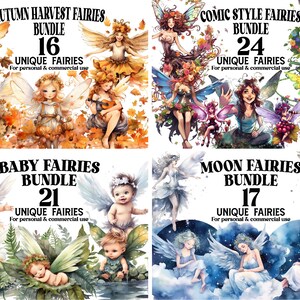 Fairy Mega Bundle - 424 Fairies as Watercolor Pngs - Ultimate Fairy ...