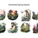 Enchanted Spring Clipart Bundle - 84 Watercolor Pngs - Digital Drawings ...