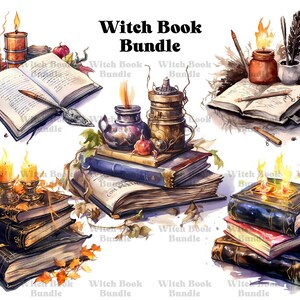 Witch Spell Book Clipart Big Bundle - 58 Witch Book Pngs - Digital ...