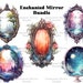 Enchanted Mirror Clipart Bundle - 35 Magic Mirrors PNG - Fantasy Clip ...