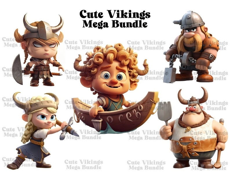 Viking Clipart Bundle 30 Unique Viking Pngs Digital Download for ...