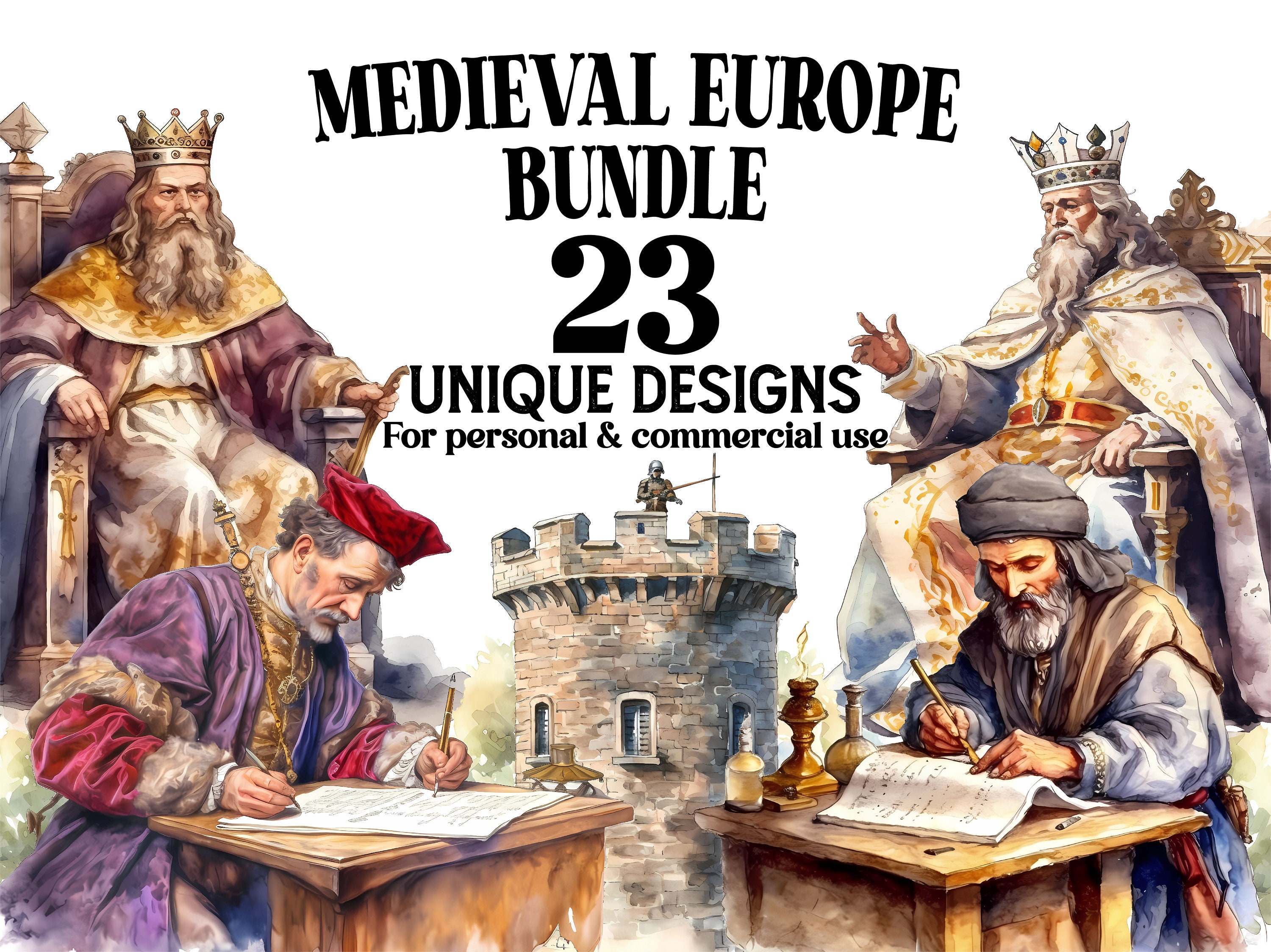 Medieval Europe Clipart Black