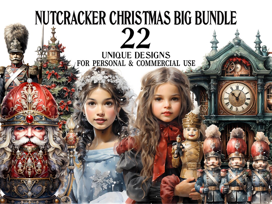 Nutcracker Christmas Clipart Bundle 22 Christmas Pngs Clip Art Fordecor ...