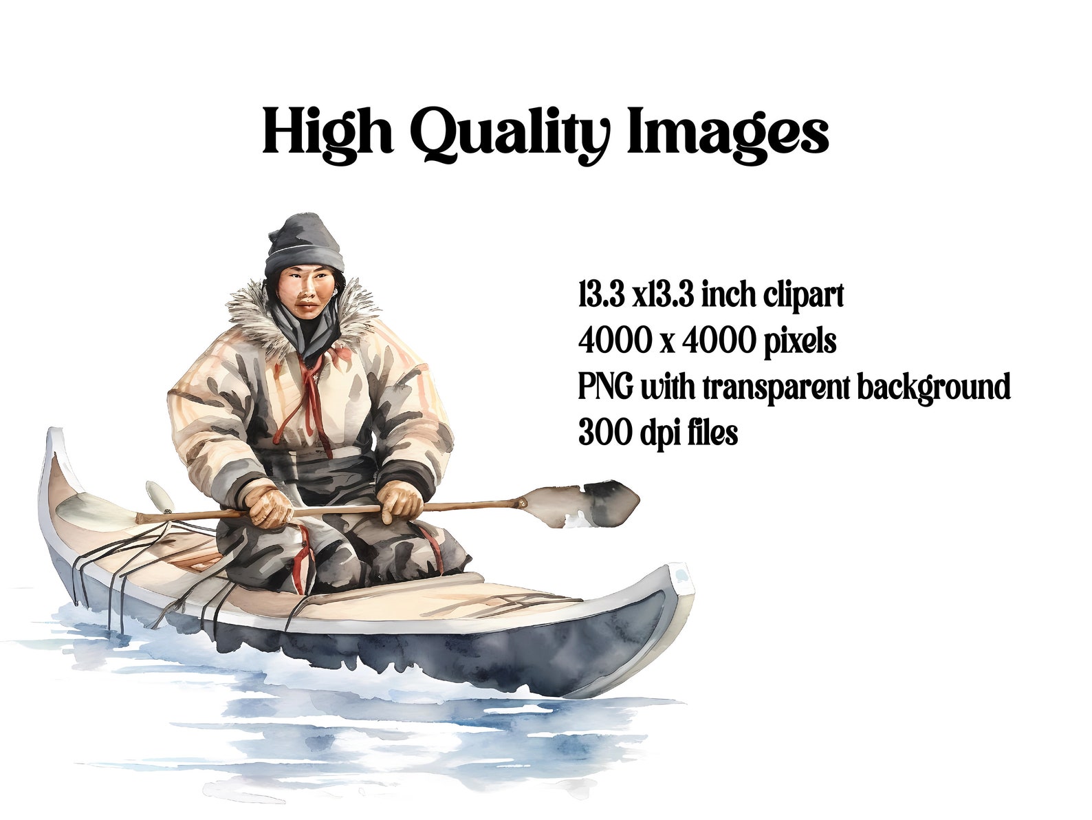 Eskimo Clipart Bundle 29 Watercolor Eskimo Pngs Digital Download for ...