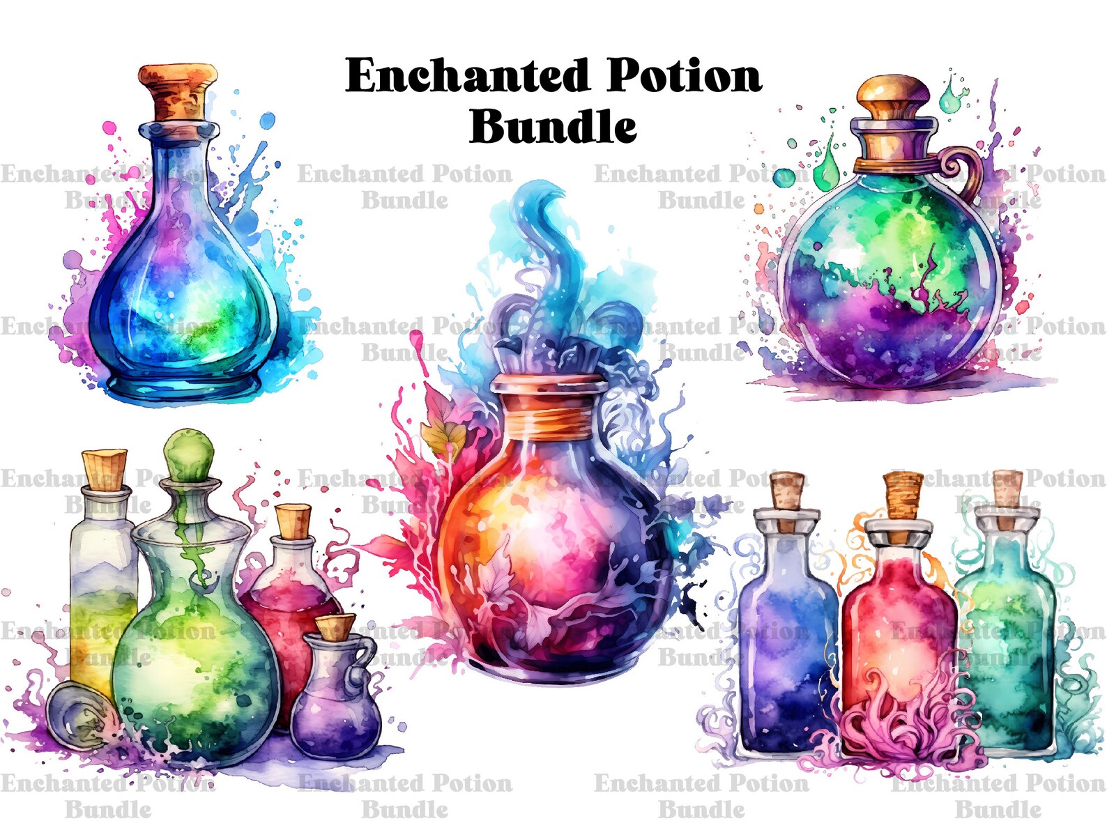Enchanted Potion Clipart Bundle 35 Magic Elixiers PNG - Etsy