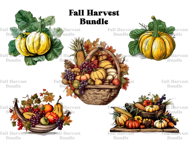 Harvest Farmer Clipart Bundle 38 Harvest Farm Pngs Digital - Etsy