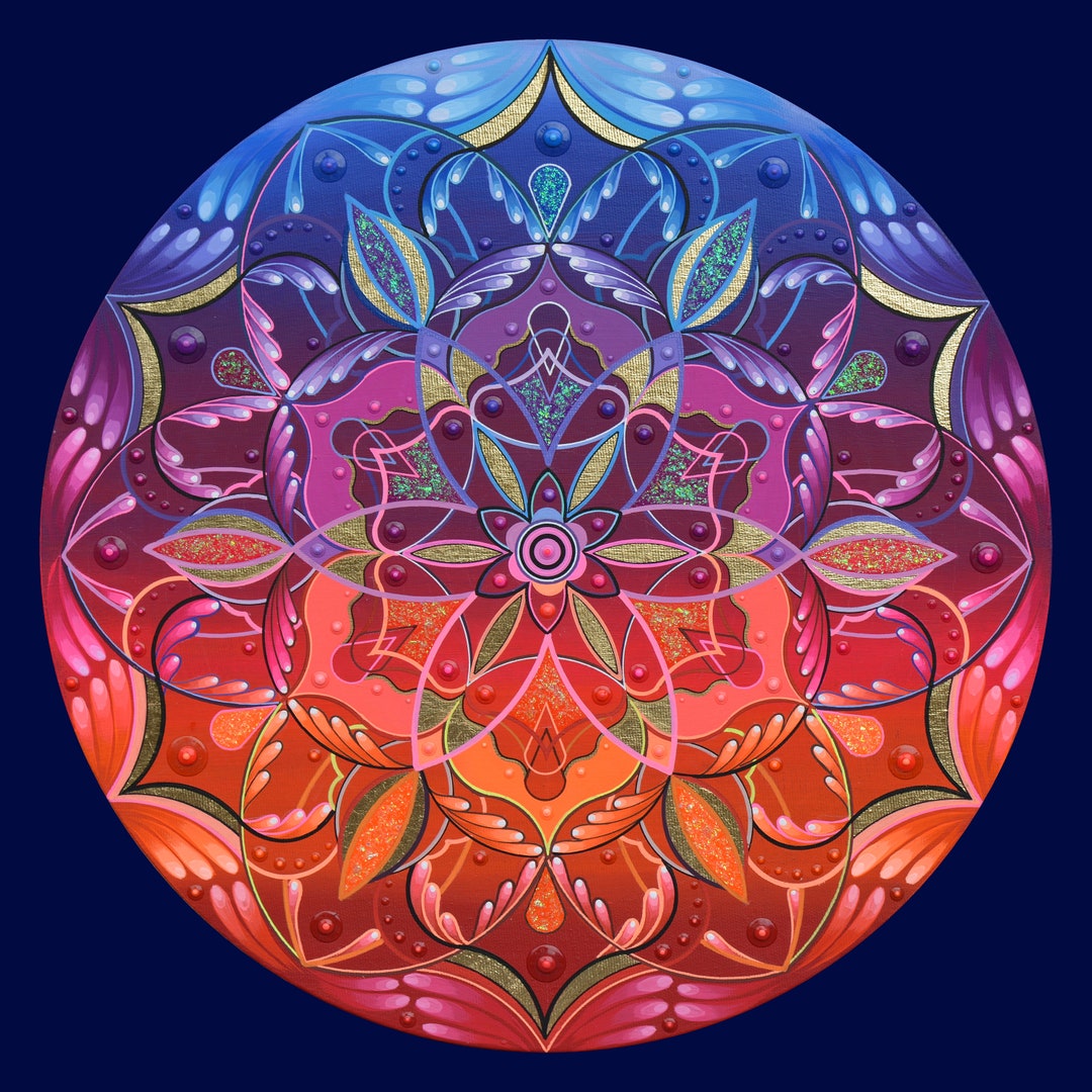 Mandala • Boundaries, Reason, Mindfulness • / Acrylic Painting - Etsy