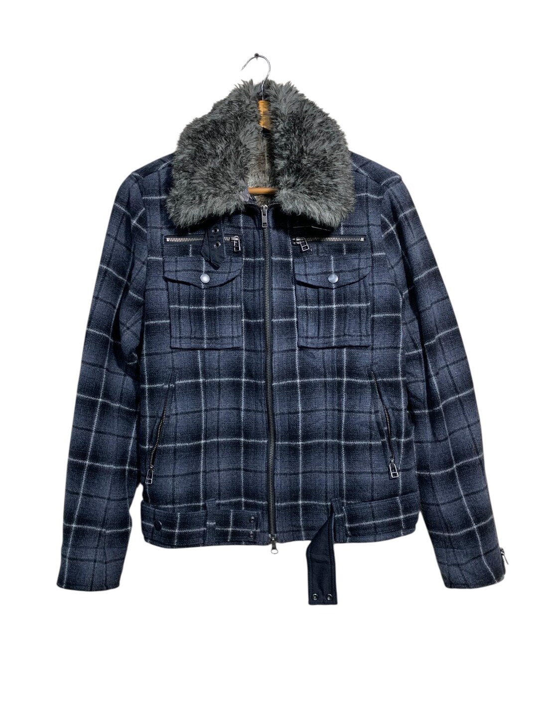 Edge Rupert Wool Tartans Jacket Fur SIZE M - Etsy