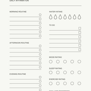 Daily Routine Tracker, Daily Routine Checklist, Daily Planner, Morning ...