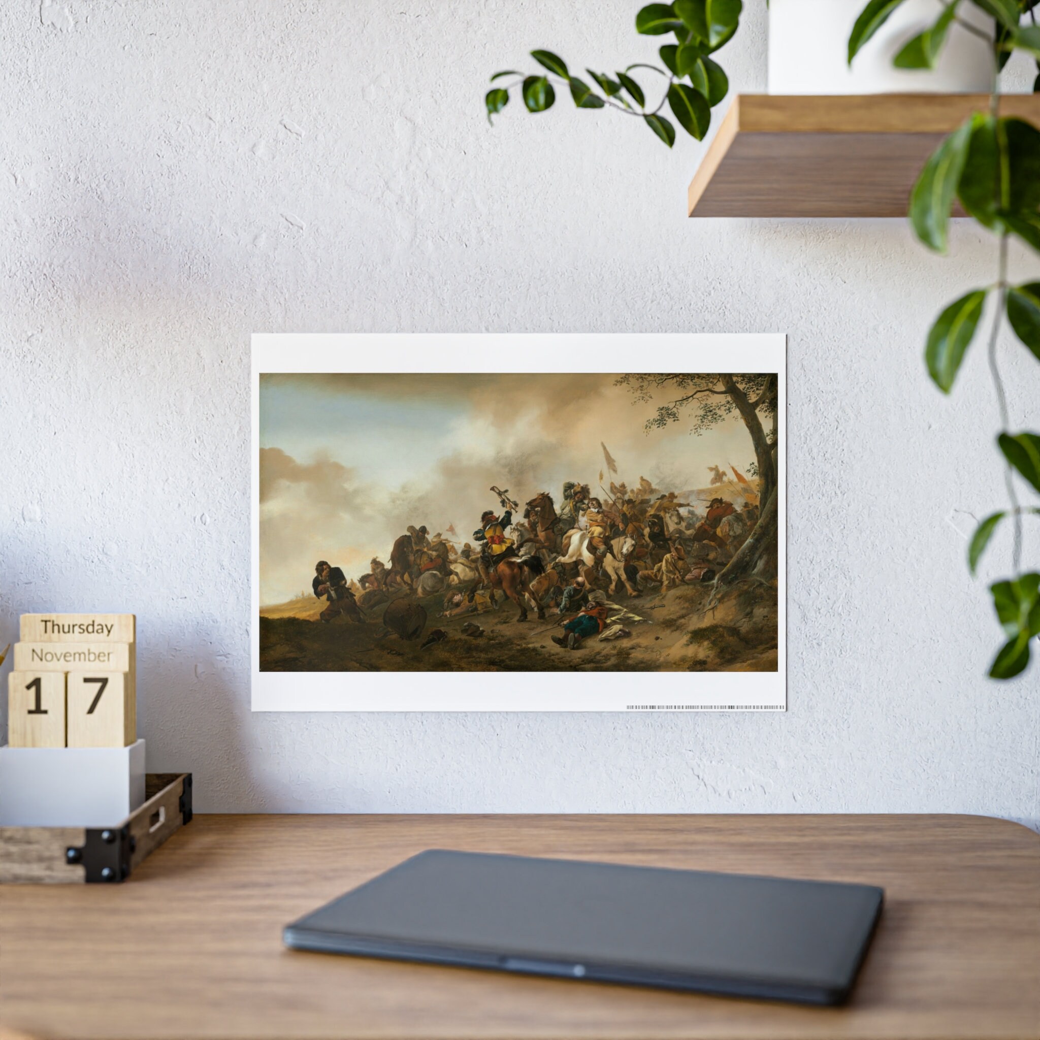 17th Century Battle Scene Poster Matte Wall Art Picture Print 3 Sizes ...