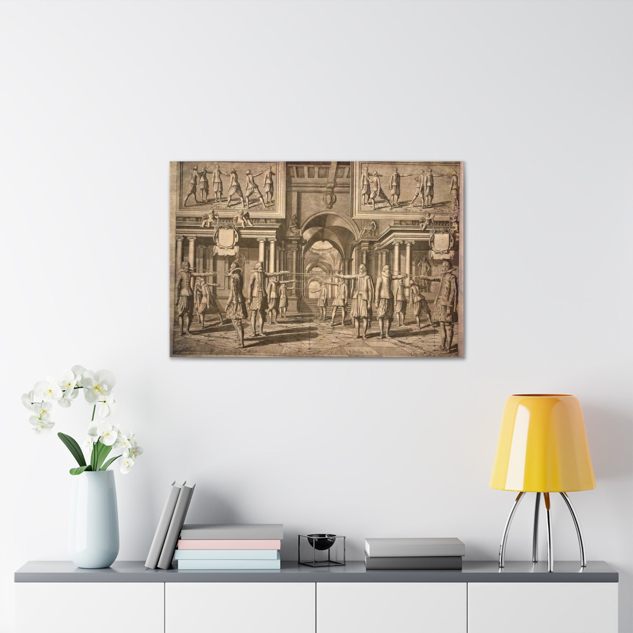 Fencing Illustration Gerard Thibault Academy of the Sword Canvas Art ...