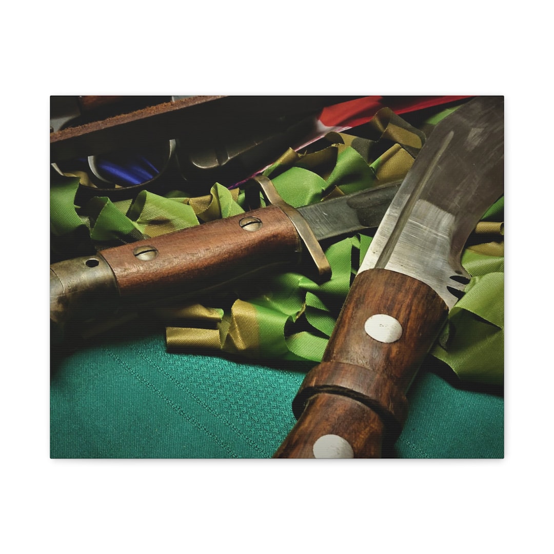 Bayonet and Kukri British Edge Weapons Canvas Art Print Wall Art ...