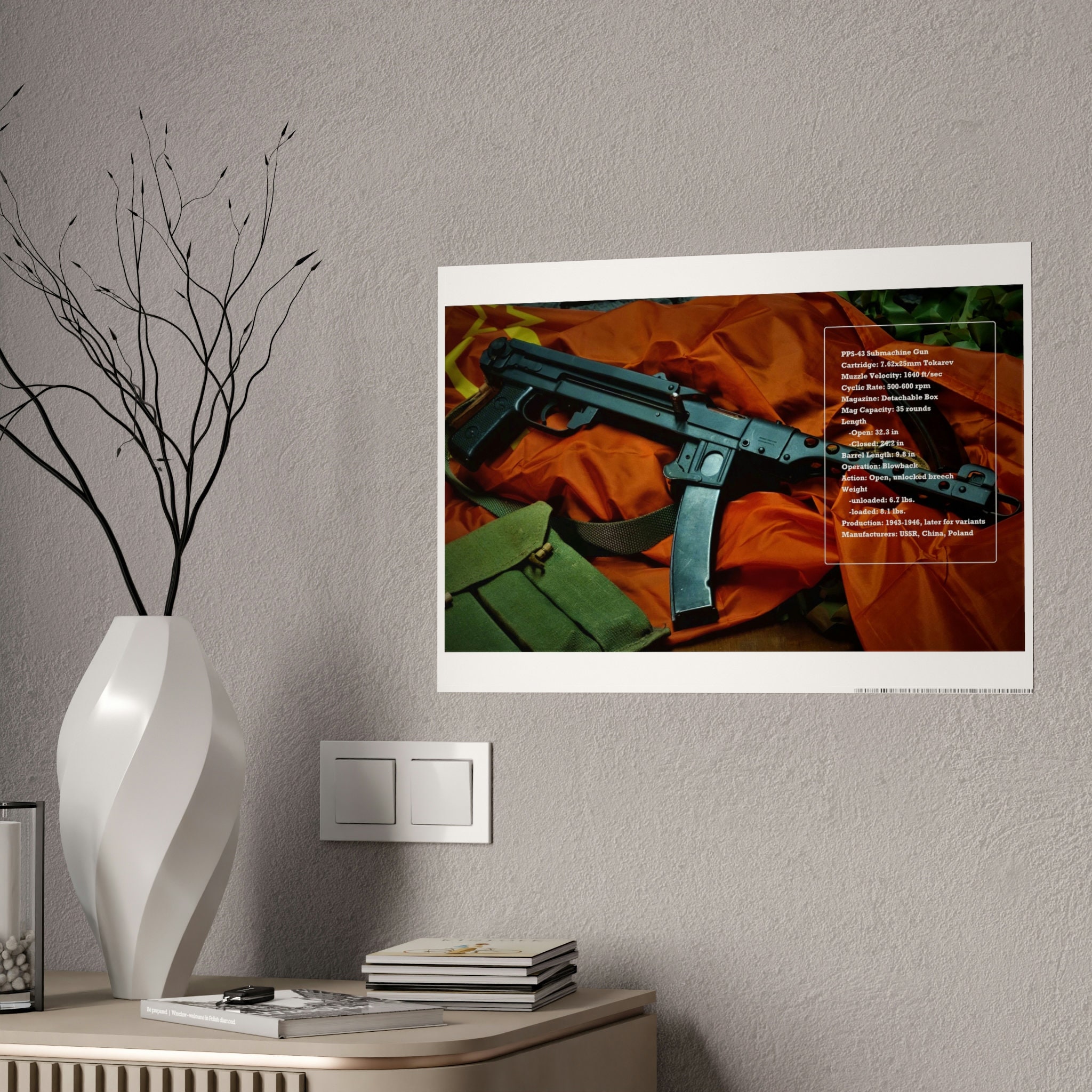 PPS-43 Russian Soviet War Submachine Gun Firearm Weapon Poster Matte ...