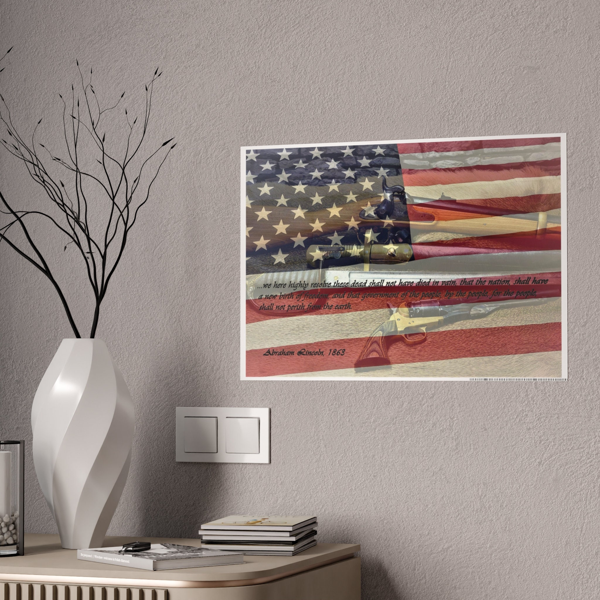 Abraham Lincoln - Gettysburg Address Poster Matte Wall Art Picture ...