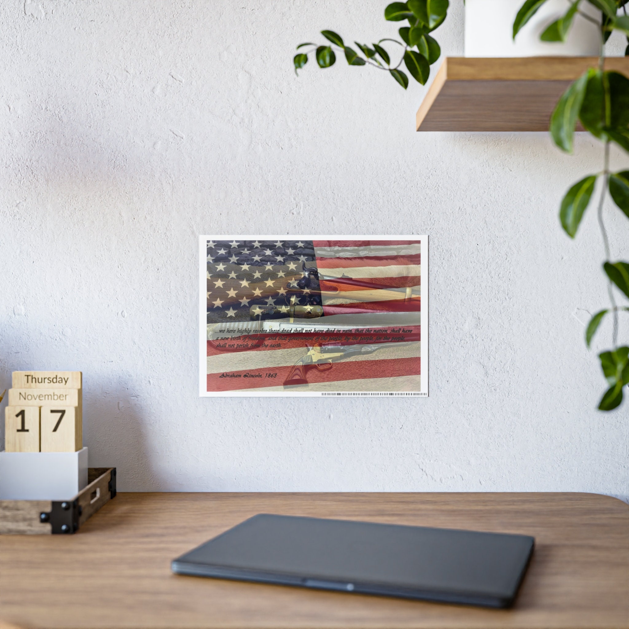 Abraham Lincoln - Gettysburg Address Poster Matte Wall Art Picture ...