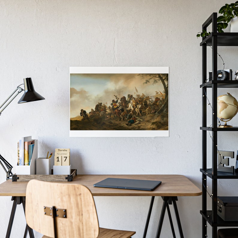 17th Century Battle Scene Poster Matte Wall Art Picture Print 3 Sizes ...