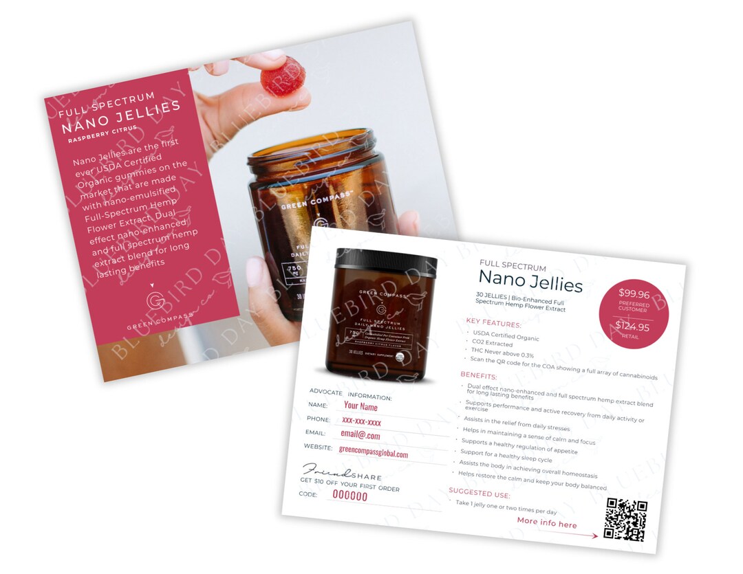 Green Compass L Full Spectrum Daily Nano Jellies Raspberry Citrus Info ...