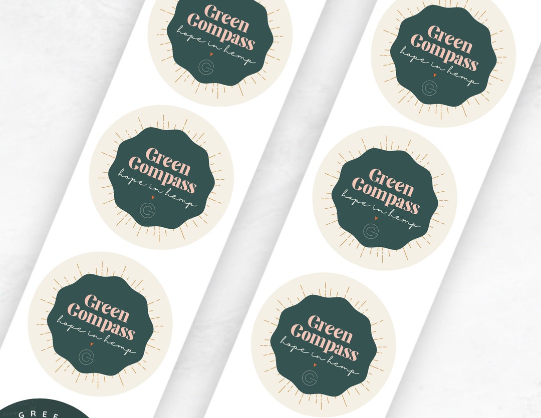 Green Compass Stickers - Etsy