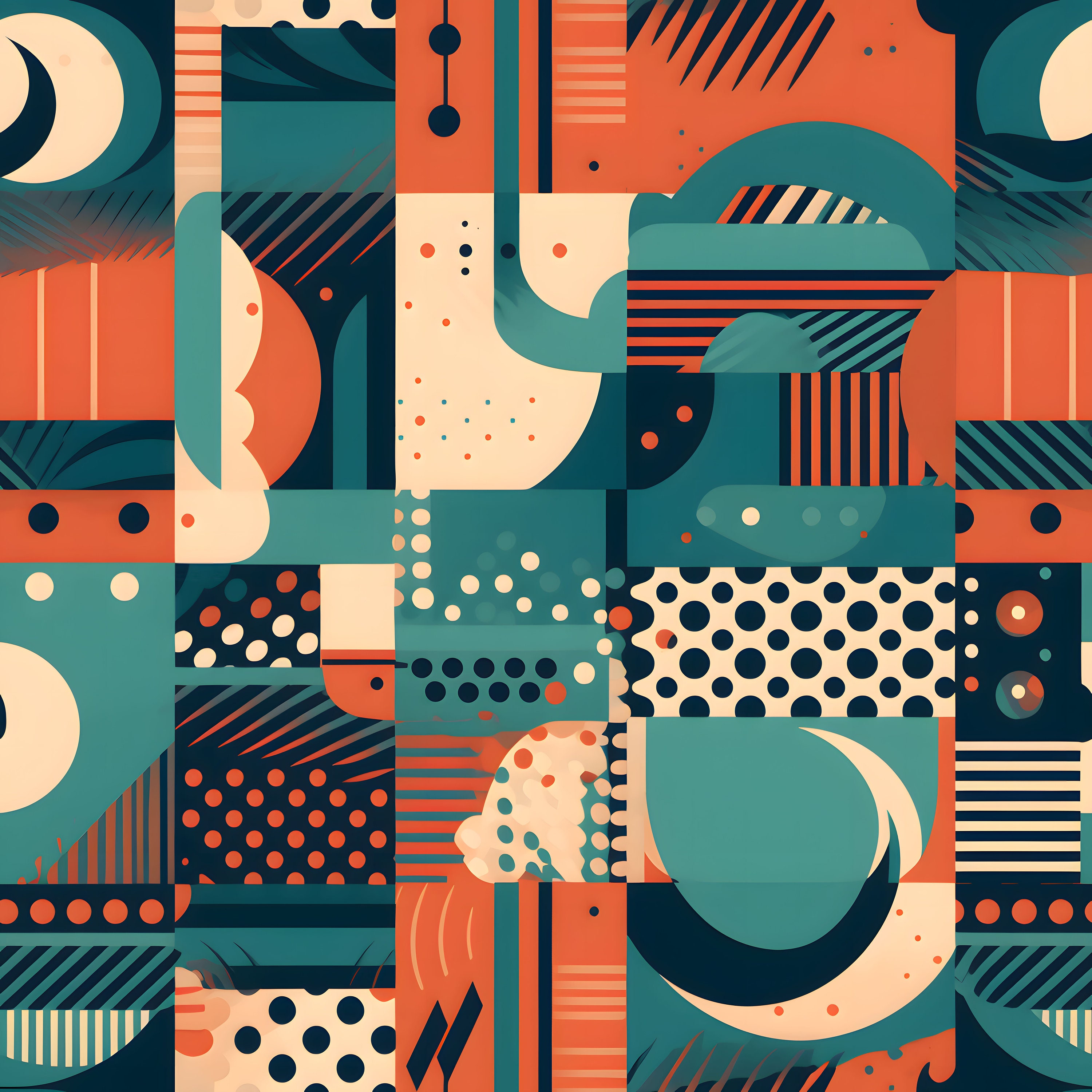 Retro Seamless Pattern 2| Retro Feel Digital Paper | Retro-inspired ...