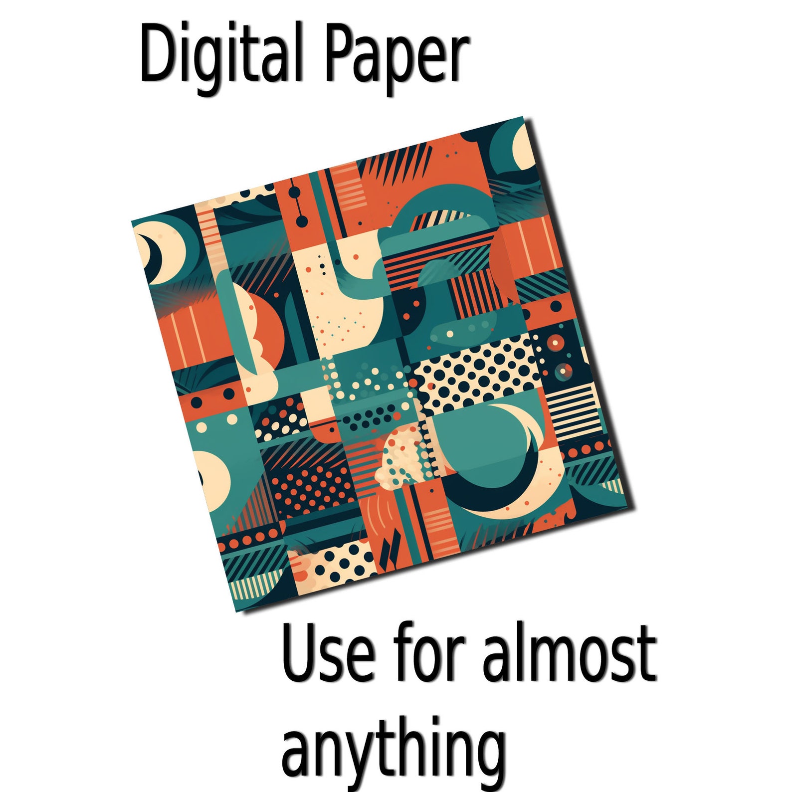 Retro Seamless Pattern 2| Retro Feel Digital Paper | Retro-inspired ...