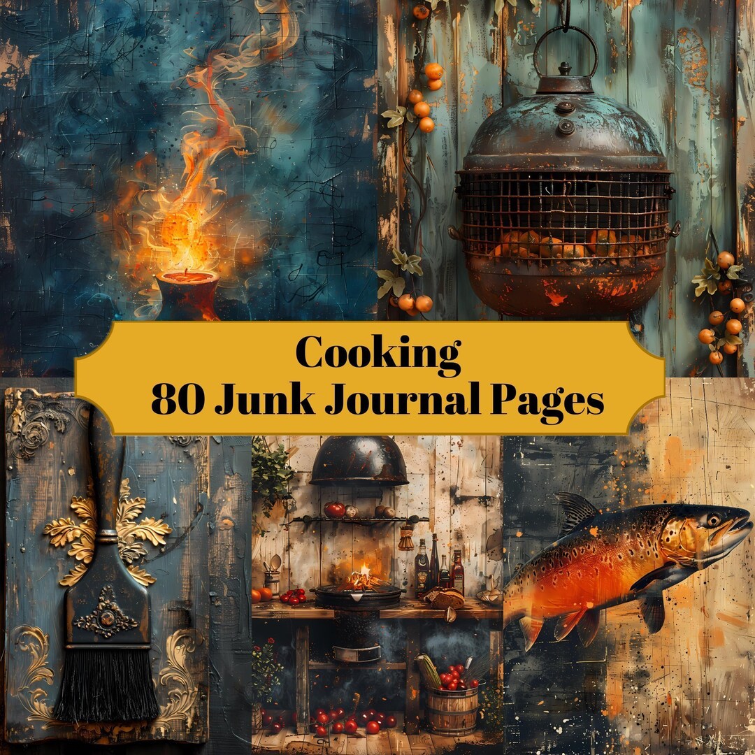 80 Cooking Junk Journal Pages - Hobbies and Crafts Junk Journal for ...
