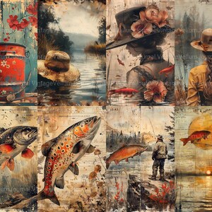 80 Fishing Junk Journal Pages - Hobbies and Crafts Junk Journal for ...