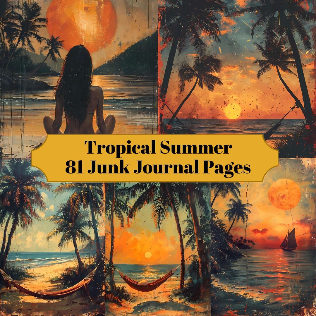 81 Tropical Summer Junk Journal Pages Summer Junk Journal for ...