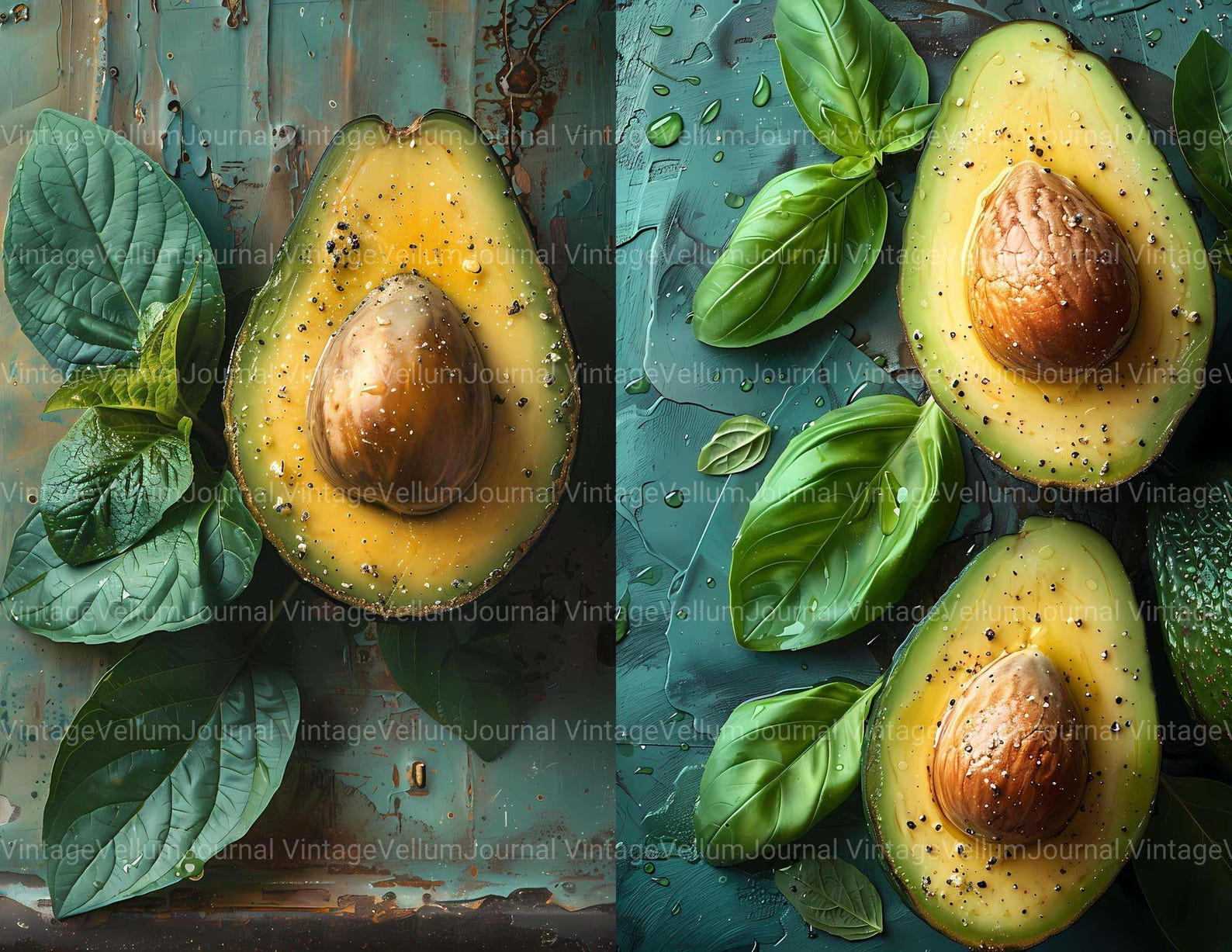 73 Avocado Junk Journal Pages - Fruits and Vegetables Junk Journal for ...