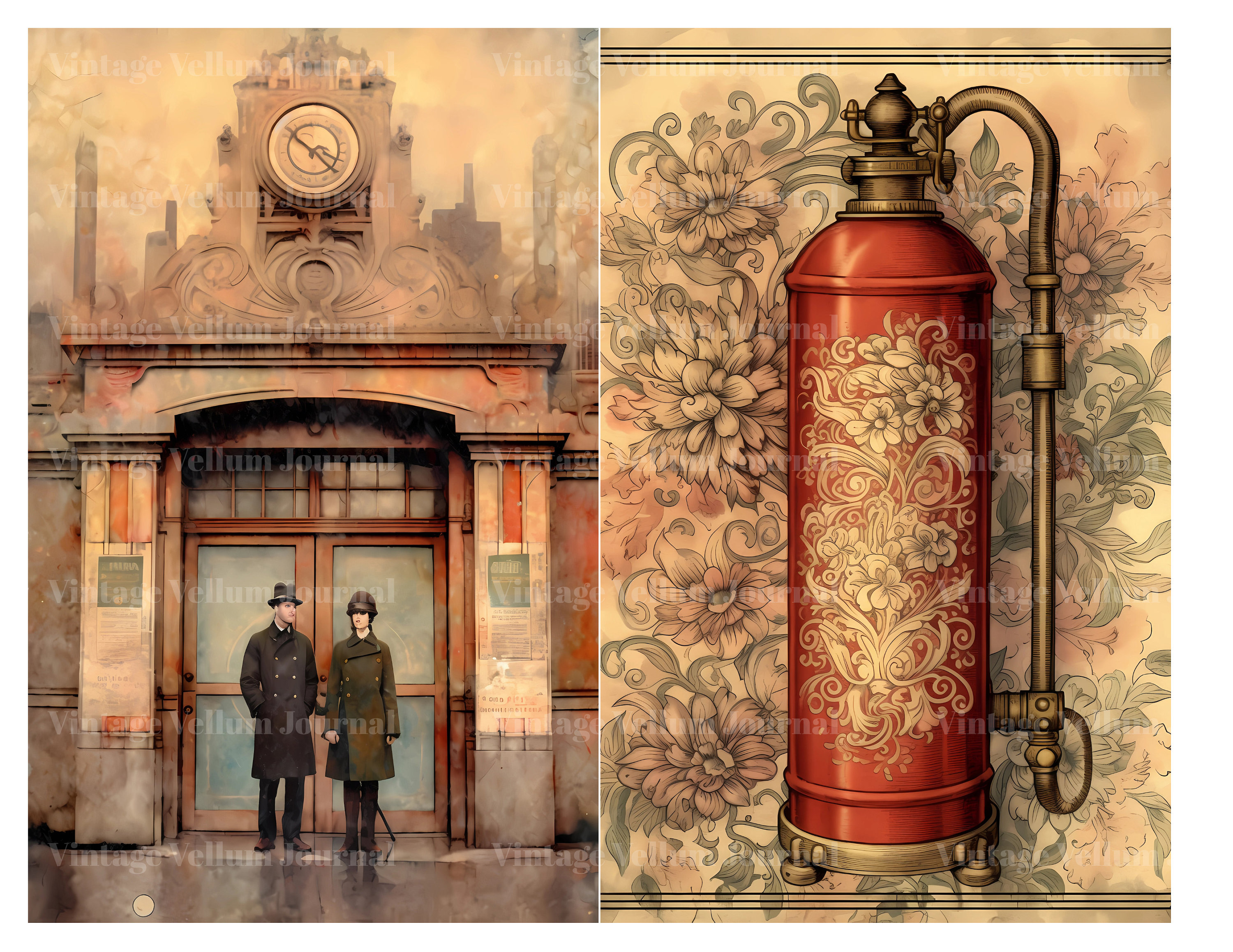 30 Firefighter Junk Journal Pages Printable Firefighter Junk - Etsy