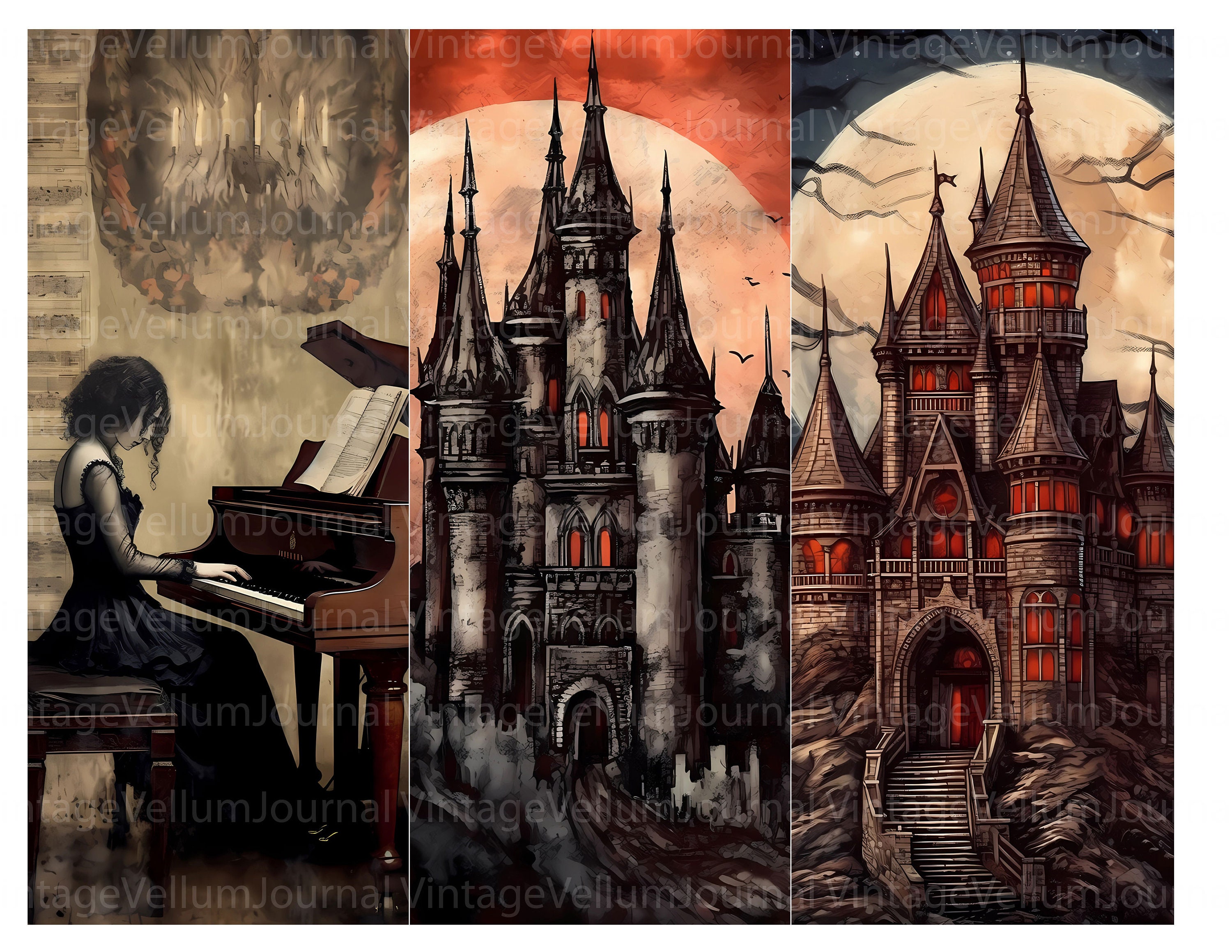50 Vampire Junk Journal Pages Digital Vintage Vampires Junk - Etsy